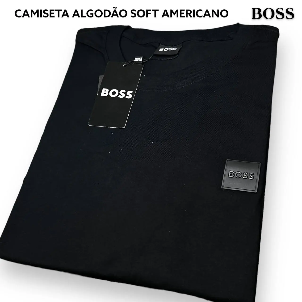 Camiseta Algodão Soft Americano - HUGO BOSS arte emborrachada - Filipe ...
