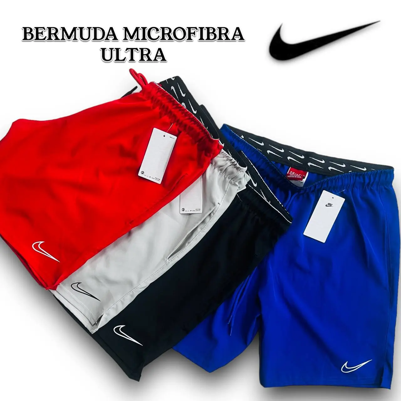 Bermuda Microfibra Ultra - NIKE - ELASTICO LOGO INTERNA - RedWolf.Store ...