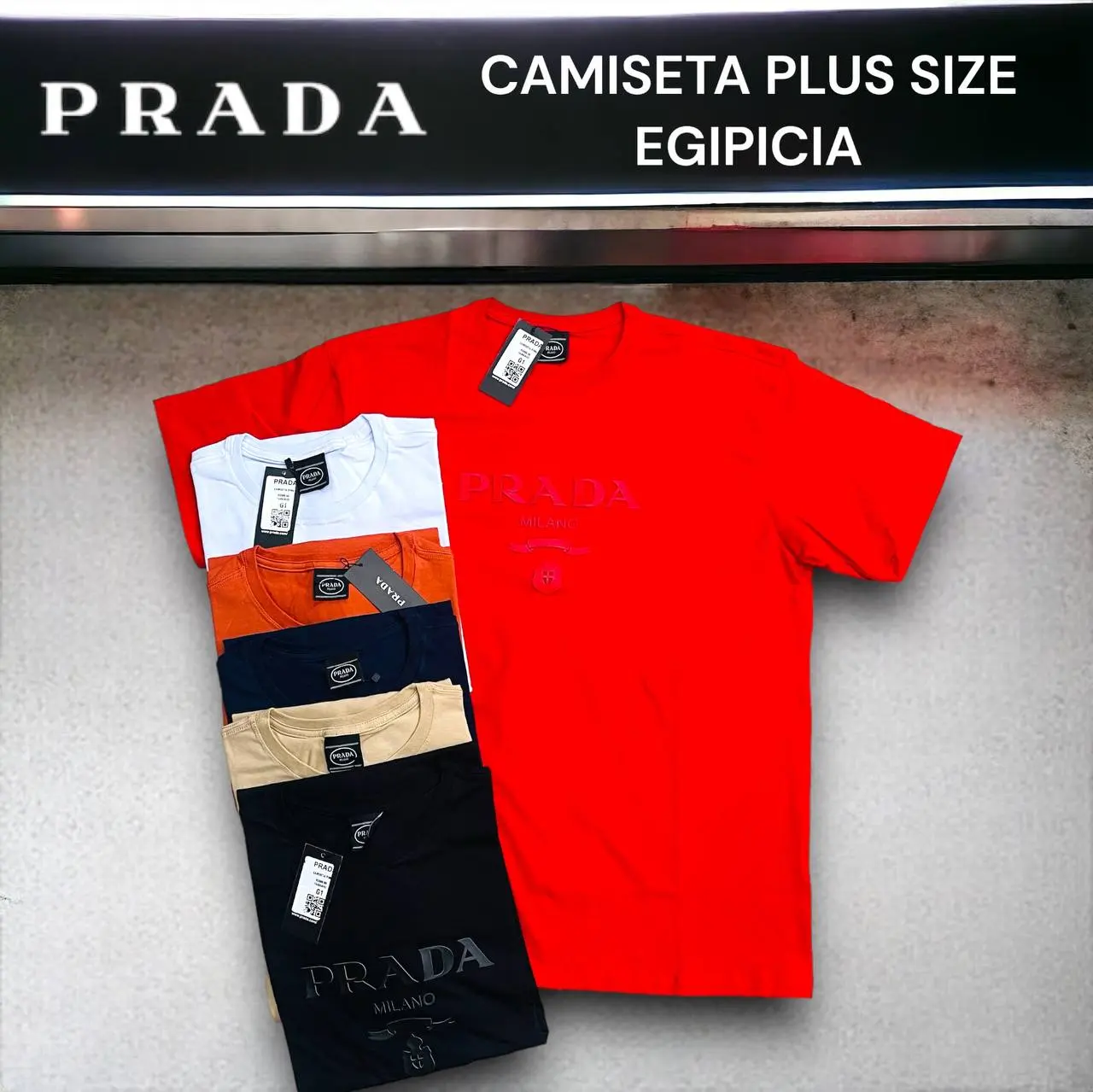 Camiseta PRADA PLUS SIZE Egipcia G1 G2 G3 - VW CONCEITO - Loja Virtual